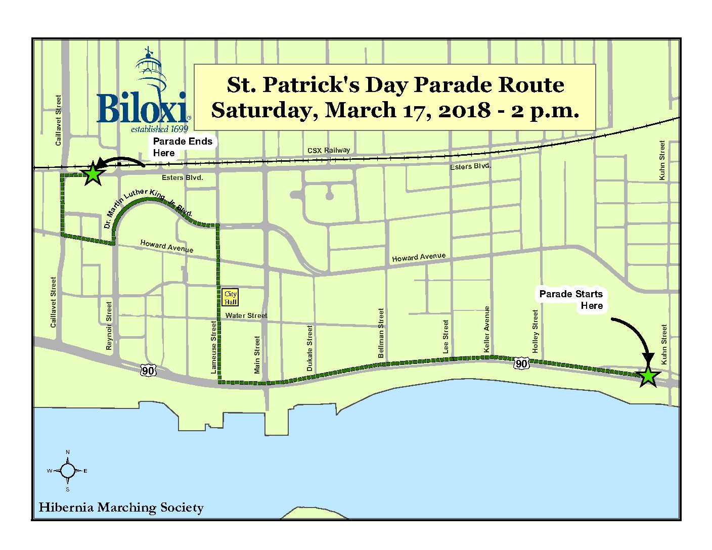 See the St. Patrick’s Day Parade route