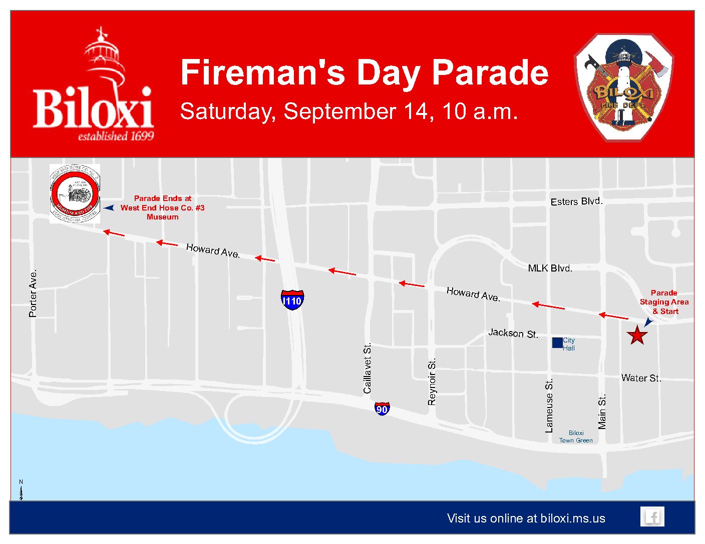 Fire Parade Route Map2019