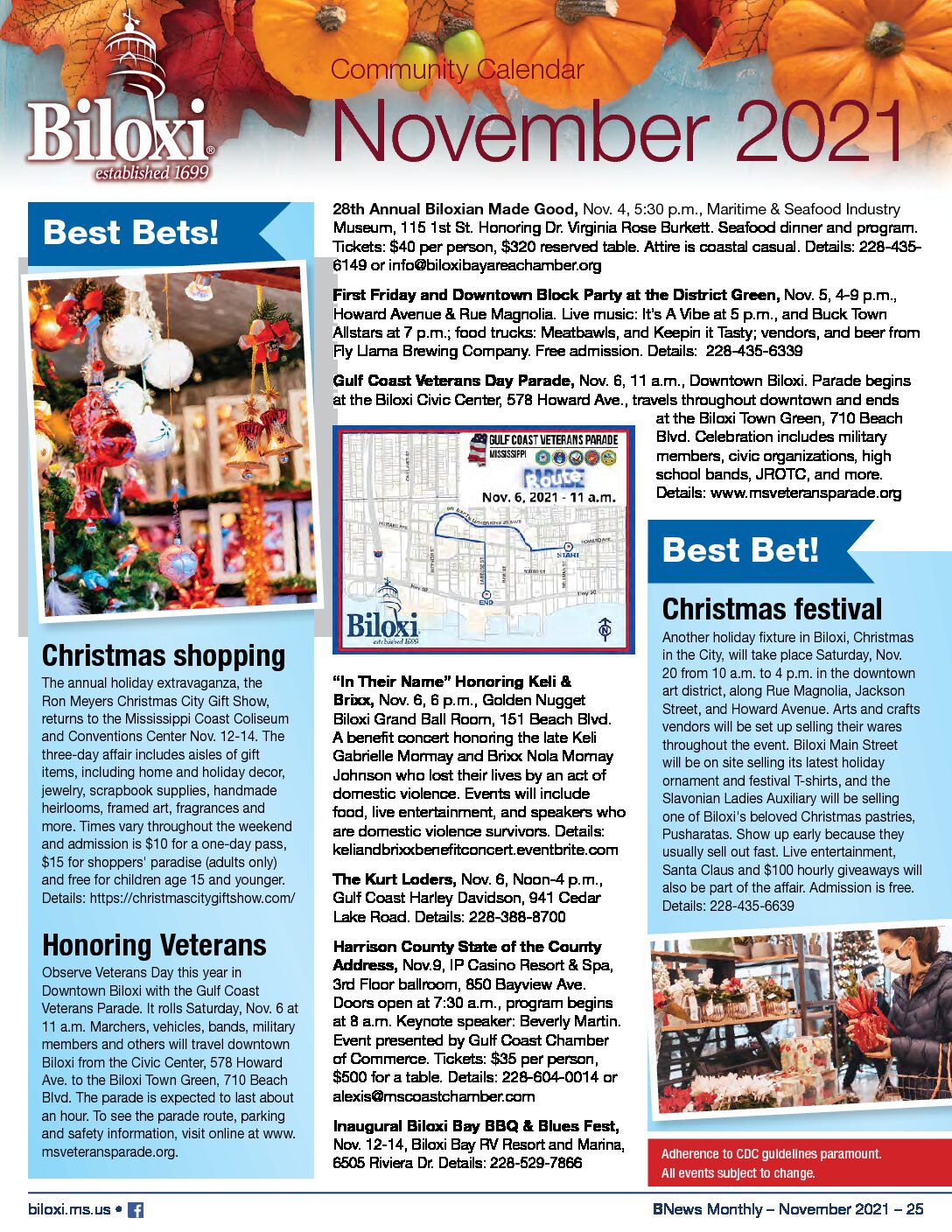November calendar 2021