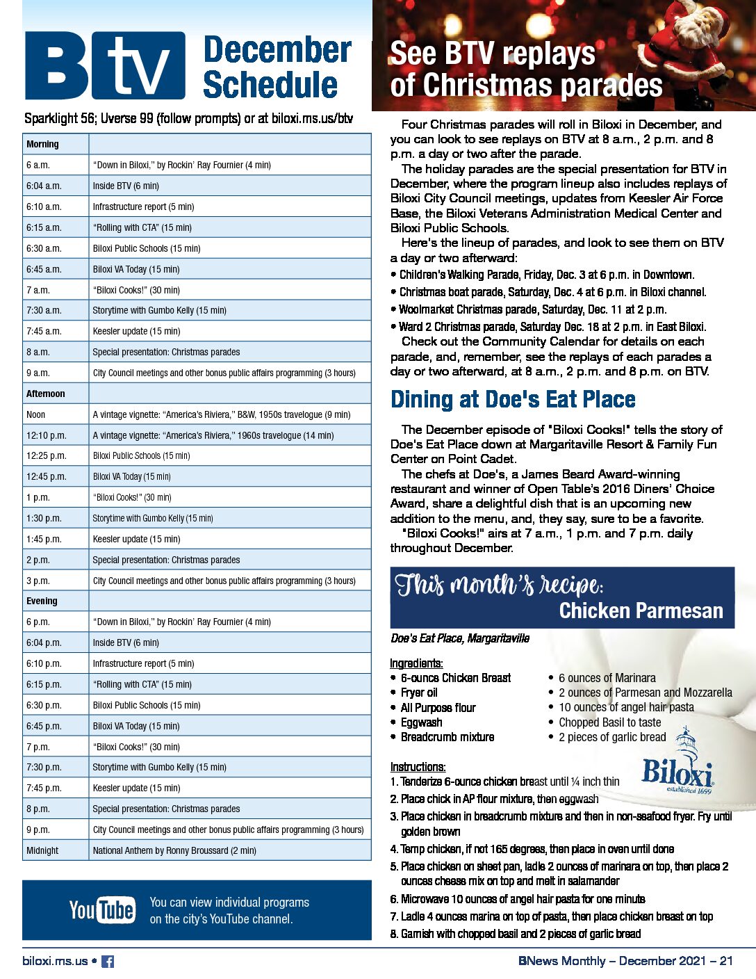 BTV Schedule December2021