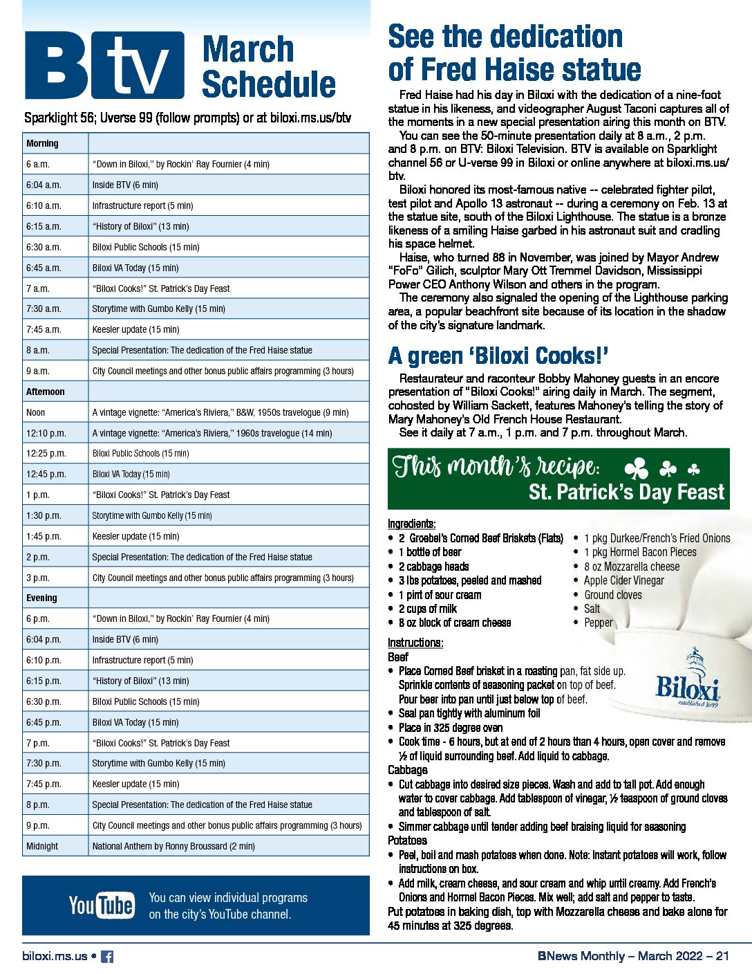 BTV Schedule March2022