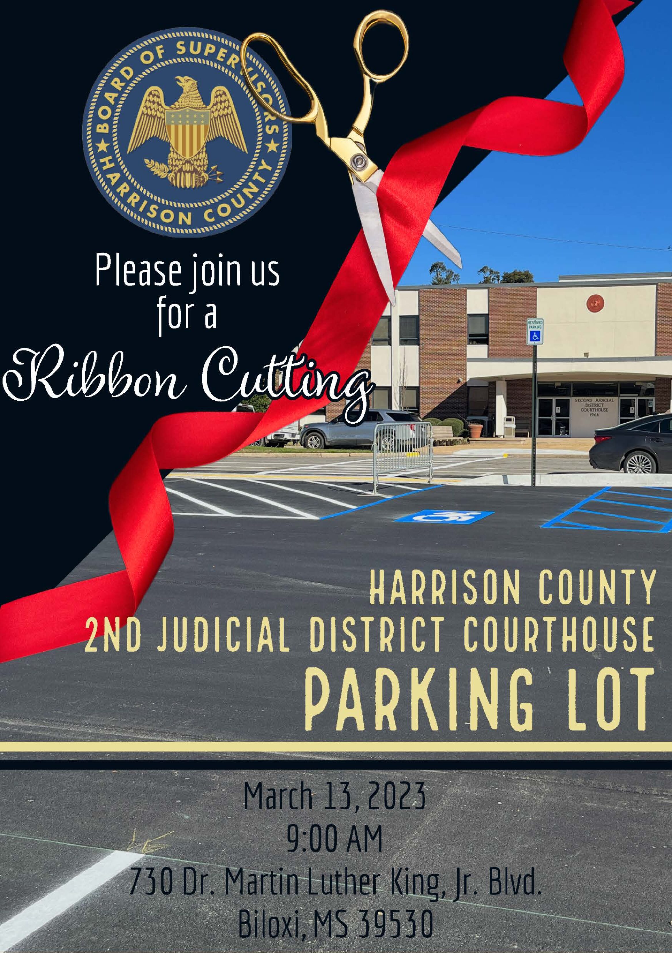 Parking Lot Ribbon Cutting