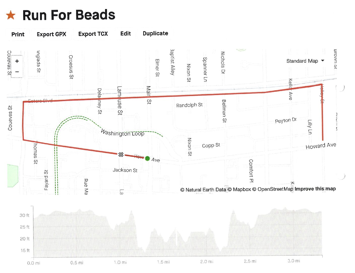 Run for the Beads map