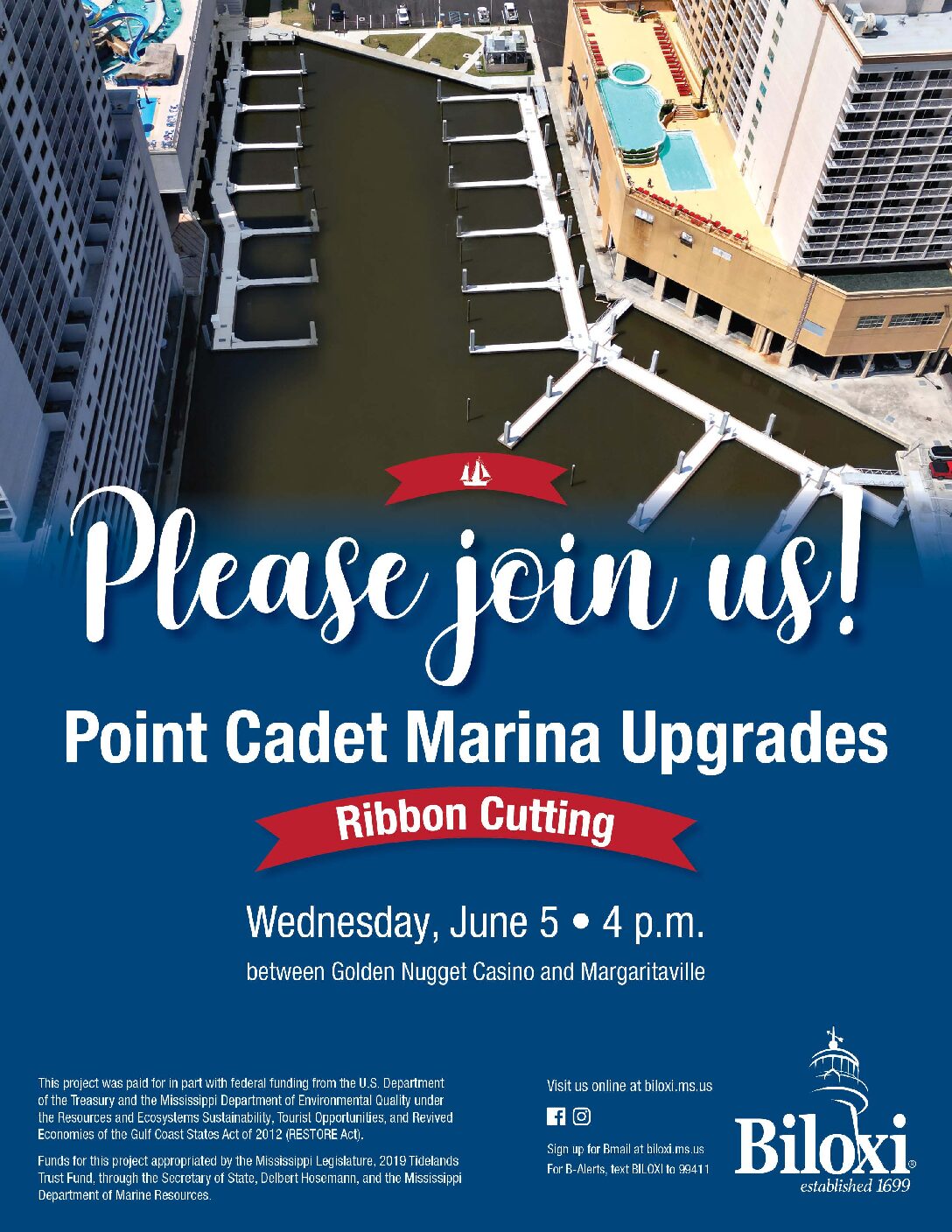 point cadet floating docks ribbon cutting